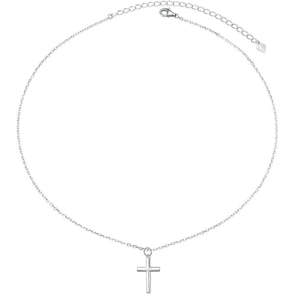 商品名ALPHM S925 スターリングシルバー スモール クロスペンダント ネックレス/ブレスレット/イヤリングAlphm S925 Sterling Silver First Communion Baptism Small Cross ...
