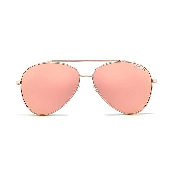 商品名: TOPFOXX レディース US サイズ: 1 size カラー: レッド TOPFOXX Amelia High Fashion Aviator Sunglasses for Women (Rose Gold)ブランド: TOP...