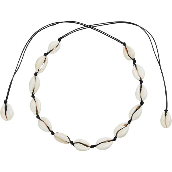 商品名SUNSCSC Handmade Summer Beach Shell Conch White Velvet Rope Choker Necklace Adjustable Conch Shell Necklace Jewelry (...
