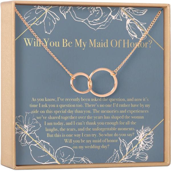 商品名Dear Ava Maid of Honor ギフトネックレス Be My Bridesmaid Proposal, Matron of HonorDear Ava Maid of Honor Gift Necklace: Be My...