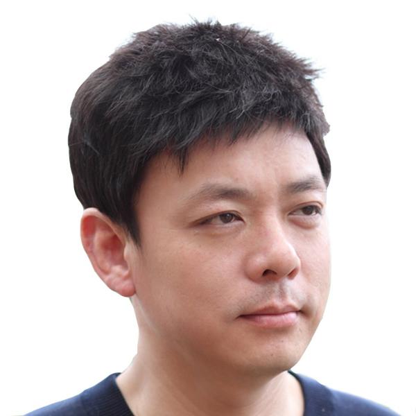 商品名:  PLUSKER Elderly Men Short Natural Straight Black Wig Male Mature Style Synthetic Full Hair Replacement Daily Use W...