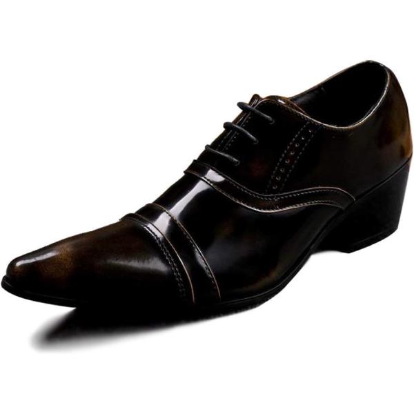 商品名Rui Landed Oxford for Men Formal Shoes Lace Up Style OX Pantent Leather Pointed Toe Low Top Business Style Middle Hee...