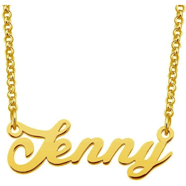 商品名LoEnMe Jewelry Jenny Name Necklace Custom Personalized in Gold Plate Gift for Women Girls Coupleブランド：LoEnMe Jewelry商品...