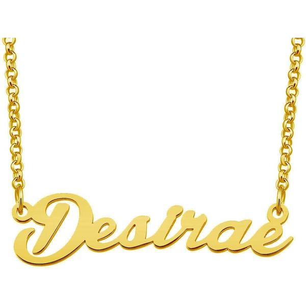 商品名LoEnMe Jewelry Desirae ネームネックレス カスタムパーソナライズ ゴールドプレートギフト レディース ガールズ カップル用LoEnMe Jewelry Desirae Name Necklace Custom P...