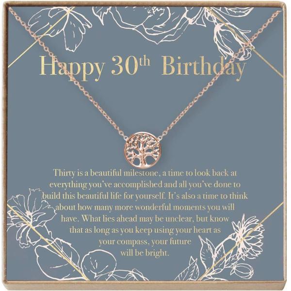 商品名Dear Ava 30歳の誕生日ギフトネックレス:彼女への誕生日プレゼント、ジュエリーギフト。Dear Ava Tree of Life Necklace For Women - Modern Jewelry Pendant Gift...