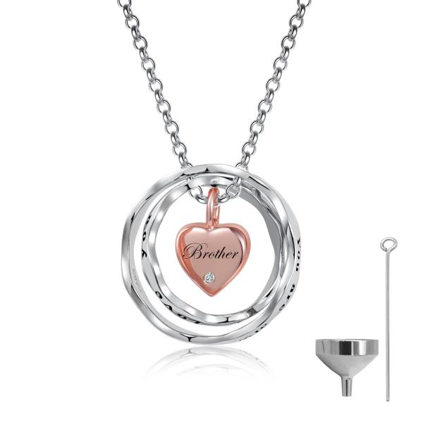 商品名: S925スターリングシルバー 記念品ジュエリー 火葬ペンダント 遺灰用骨壺ネックレス - You Are Always In My Heart I Love You Forever Sterling Silver Keepsake...