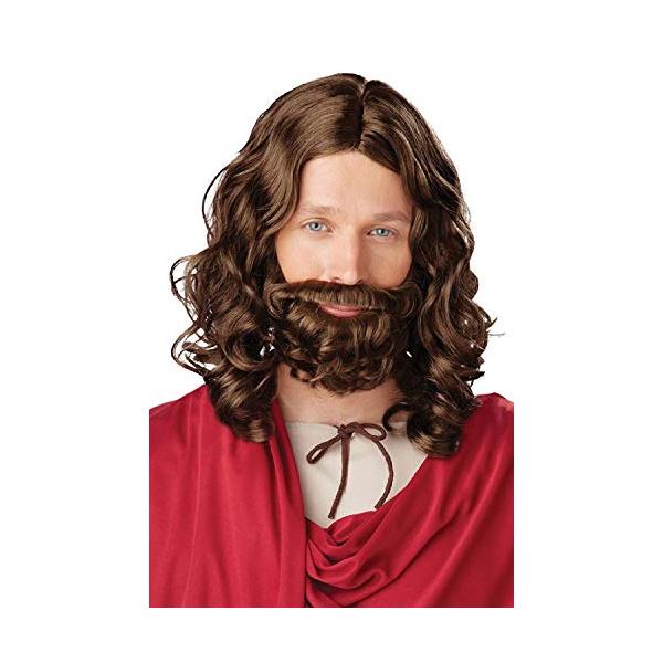 商品名:  Jesus Wig and Beard Set Biblical Jesus Brown Wig and Beard Set halloween decorationsブランド: Wig &amp; Beard商品サイズ: Br...