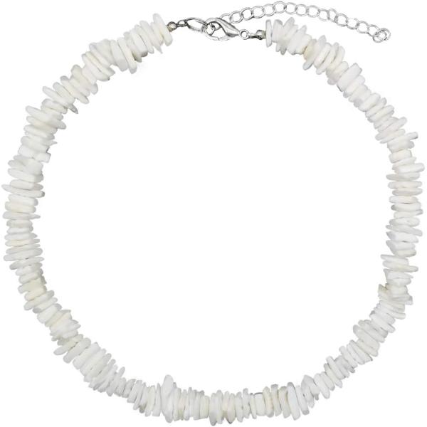 商品名ZYIJUNY Women White Conch Clam Chips puka Shell Necklace Collar Choker with Extended Chain for Girls Men’s Women Boys...