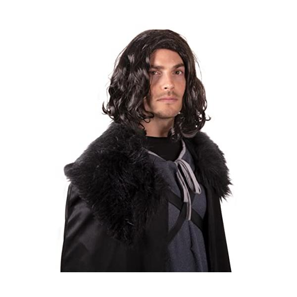 商品名:  Narwhal Novelties Shoulder-Length Black Wig for Men - Jon Snow &amp; Bruno of Encanto-Inspired Cosplay, Role play,...