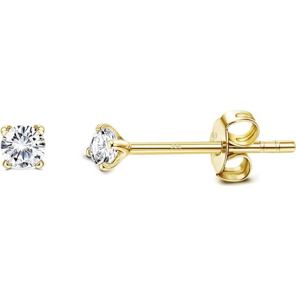 商品名Sllaiss 2mm スターリングシルバー スワロフスキー ジルコニア スタッドイヤリング レディース メンズ プラチナ/ゴールド/ローズゴールドメッキ 小さなキュービックジルコニアスタッドSllaiss 2mm Sterling ...