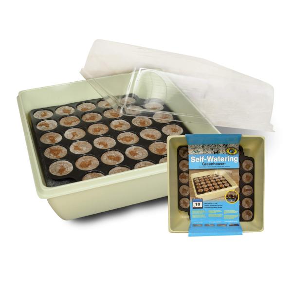 商品名:  Jiffy Self-Watering Seed Starting Greenhouse with 34 36mm Peat Pellets (2 Pack)ブランド: Jiffy商品サイズ: 2 Pack高さ: 27.9908...