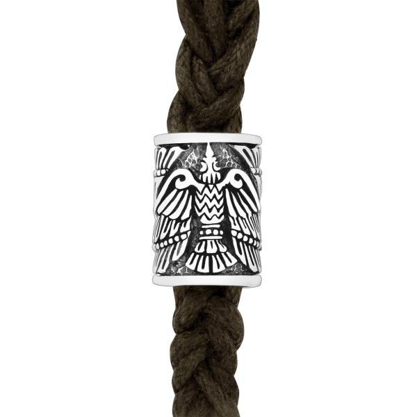 商品名: 925スターリングシルバー バイキング あごひげヘアビーズ ドレッドロック フギンとムニンレイヴン 925 Sterling Silver Viking Beard Hair Bead Dreadlocks Huginn and ...