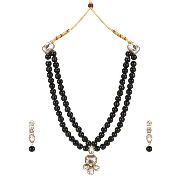 商品名:  Aradhya Black Traditional Gold Plated Kundan Necklace Set for Women and Girls (Gold)ブランド: Aradhya高さ: 3.9878cm横幅: 1...