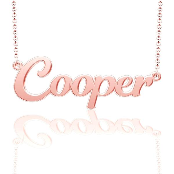 商品名CLY Jewelry Personalized Cooper Name Necklace Custom Rose Gold Pendant Chain Customized Gift for Herブランド：CLY Jewelry商...