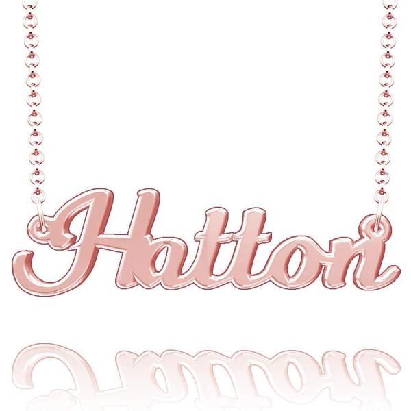 商品名CLY Jewelry Personalized Hatton Name Necklace Custom Rose Gold Pendant Jewelry Customized Gift for Herブランド：CLY Jewelr...