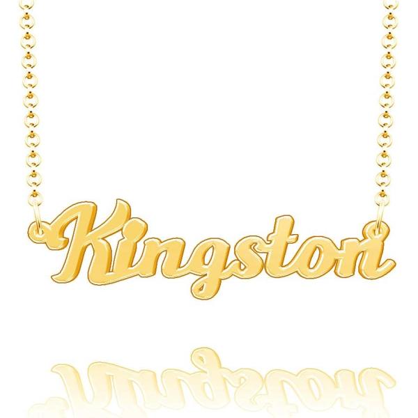 商品名CLY Jewelry Personalized Kingston Name Necklace Custom Gold Pendant Jewelry Customized Gift for Herブランド：CLY Jewelry商品...