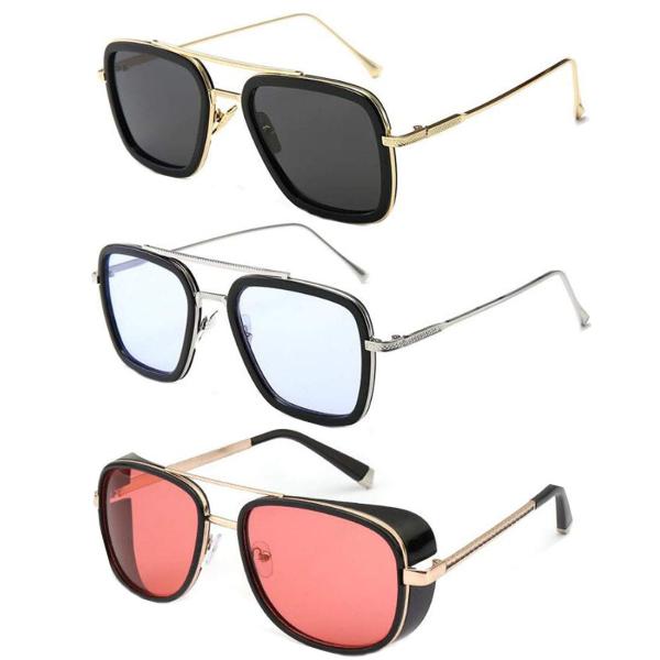 商品名: Tony Stark サングラス アイアンマン サングラス スチームパンク メンズ レディース アイウェア スチームパンク スパイダーマン ロバートサングラス 男性, スタイル6, M Steampunk Men Tony Sta...