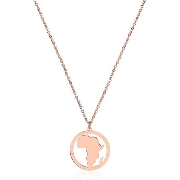 商品名NOUMANDA ファッションアフリカ地図ネックレス カット銅中空ラウンドペンダントジュエリーNOUMANDA Fashion Africa Map Necklace Cut Copper Hollow Round Pendant J...