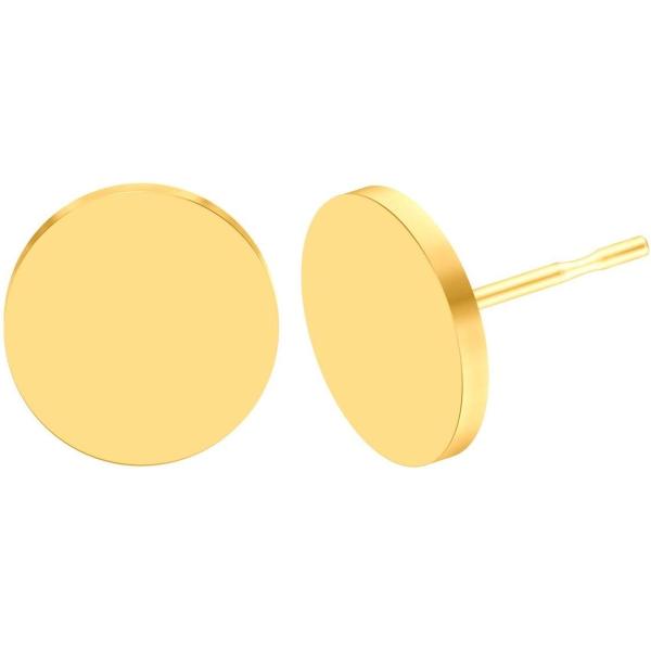 商品名BEADNOVA スタッドピアス フラットポストイヤリング サークルピアス ディスク ステンレスドットイヤリング 女性用 (2~10mm、ゴールド、1~3ペア), プラスチック ステンレス鋼BEADNOVA Stud Earrings...