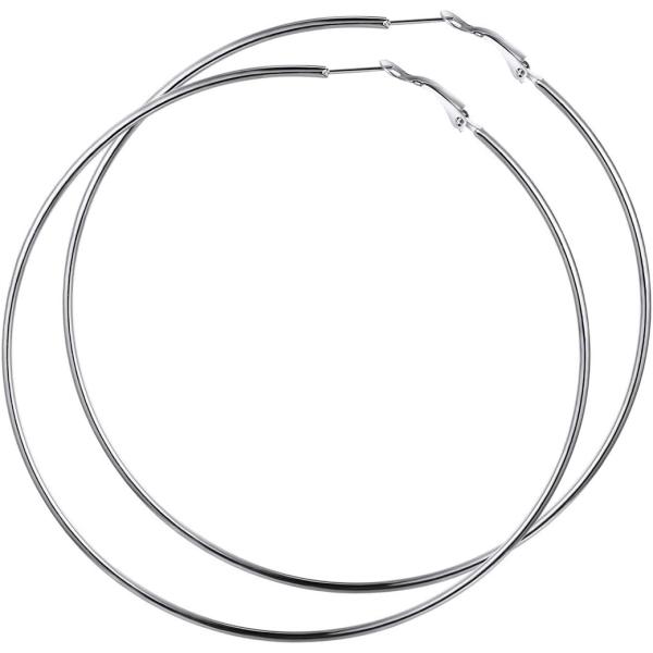 商品名GoldChic Jewelry 1ペア/3組 ミディアム/ビッグ フープイヤリング ステンレススチールフープイヤリング ゴールド/ブラックシルバー レディース ガールズ 低刺激性イヤリング (30/40/50/60/70/80/10...