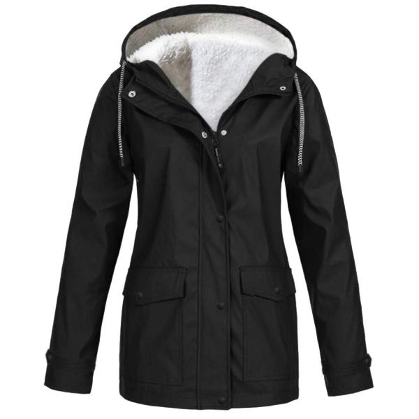 商品名:  Plus Size Winter Rain Jackets Waterproof Windbreaker Women, NRUTUP Fleeced Raincoat Warm Outdoor Thickened Rain Co...