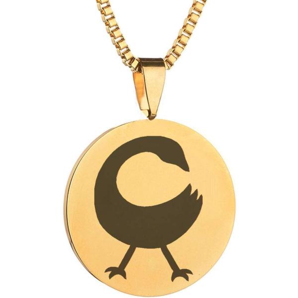商品名Adinkra Symbols Gold Plated Sankofa Learn from The Past Stainless Steel Pendant Necklaceブランド：Adinkra Symbols商品サイズ：高さ：...