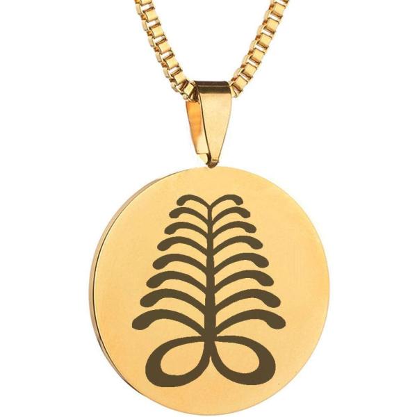 商品名Adinkra Symbols Gold Plated Aya Stainless Steel Endurance and Resourcefulness Pendant Necklaceブランド：Adinkra Symbols商品サ...