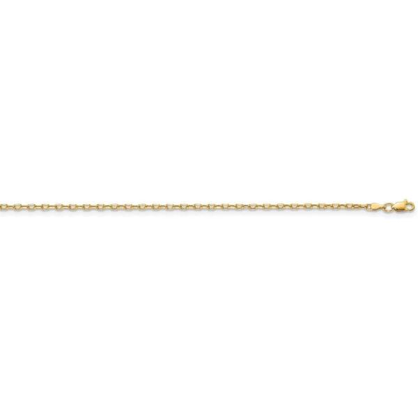 商品名Sonia Jewels 14k Yellow Gold Diamond-Cut 3.00mm Open Link Cable Chain Necklace - with Secure Lobster Lock Clasp 20""ブ...