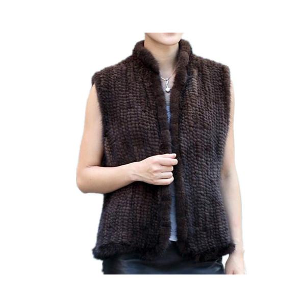 商品名:  LVCOMEFF Women Genuine Knitted Mink Fur Short Vest (brown,Size XL (vest bust 110 cm))ブランド: LVCOMEFF商品サイズ: Size XL ...