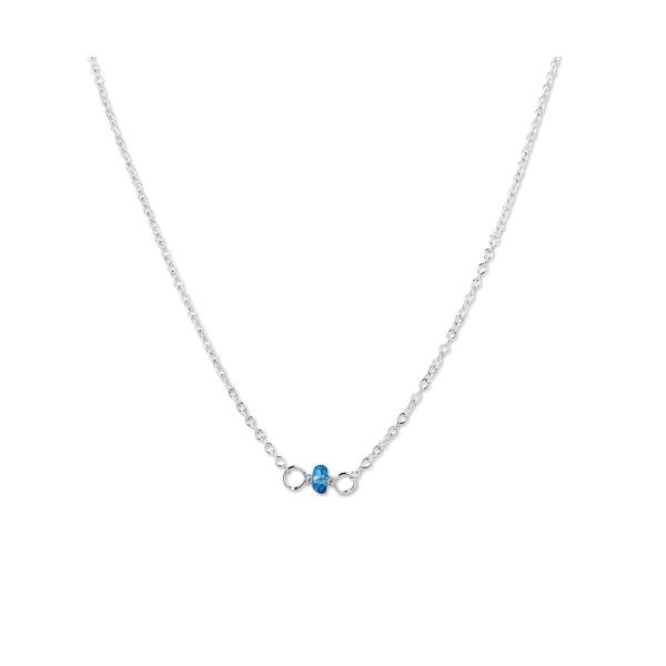 商品名Handmade Silver December Birthstone Choker Necklace, 16 Inches - Blue Topaz, Sterling Silver - Birthday Gift, Present...