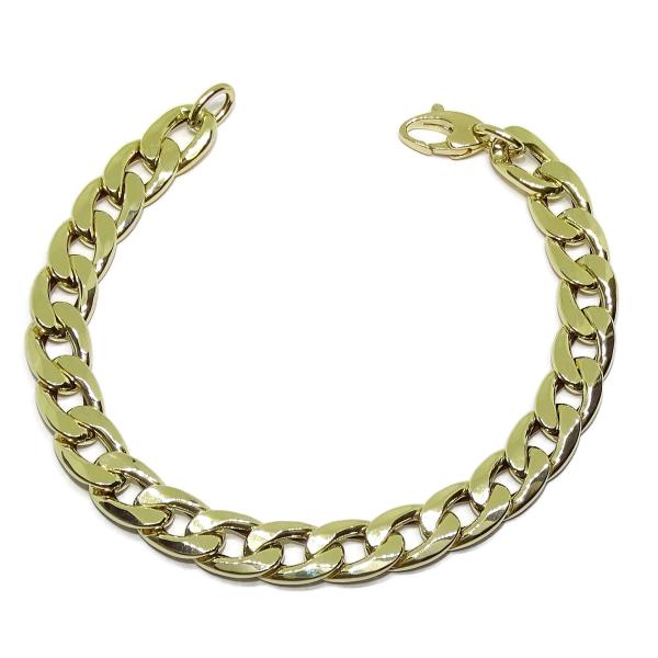 商品名:  18K Gold Cuban Link Chain Bracelet Men Fiance Father | Chunky Linked Bangle 21cm | 7.75g Yellow Gold | Trendy Jewe...