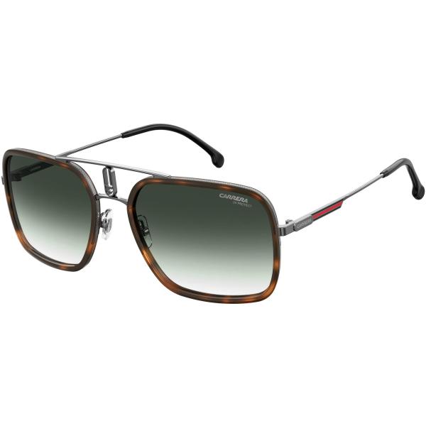 商品名: Carrera メンズ 1027/S 長方形サングラス US サイズ: 59mm, 20mm カラー: ブラウン Carrera Men's 1027/S Rectangular Sunglasses, Brown/Green S...