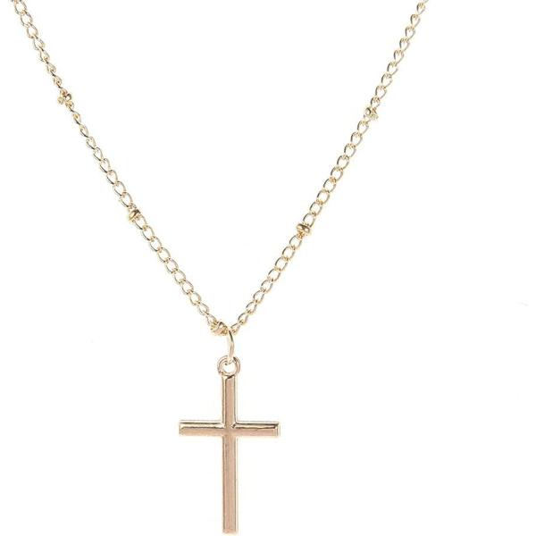商品名SPLS クロスペンダントネックレス レディース ティーンガールズGod Jewelry Simple Tiny Beaded Cross Necklace Baptism First Communion Birthday Valen...