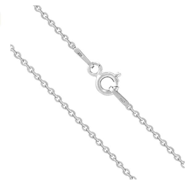 商品名Adabele 本物/本物の925スターリングシルバー 1mm 薄型フラットケーブルチェーンネックレス レディース ガールズ ティーン メンズ ジュエリー 低刺激性 ニッケルフリー イタリア製 (14~18インチ), 16 inch,...