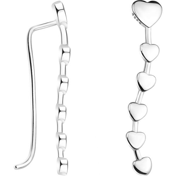 商品名SOFIA MILANI - レディース ピアス 925シルバー - ハート イヤークライマー - 20715SOFIA MILANI - Women's Earrings 925 Silver - Heart Ear Climber...