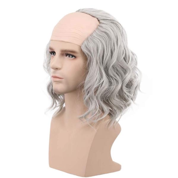 商品名:  VGbeaty Old Men Short Wave Bald Gary Wig Halloween Cosplay Curly Hair Party Costume Wigsブランド: VGbeaty高さ: 28.194cm横...