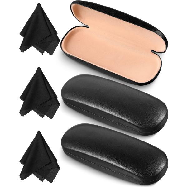 商品名:  Frienda 3 Pieces Hard Shell Glasses Case Protective Eyeglasses Case Hard Sunglasses Case with Cleaning Cloth For M...