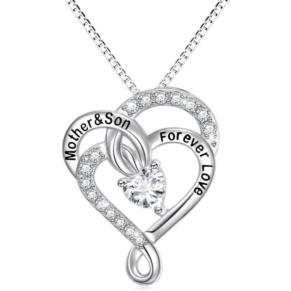 商品名925スターリングシルバージュエリー Always My Mother Forever My Friend/I Love You to The Moon and Back ペンダントネックレス レディース ガールズ 母 妻 娘 クリス...