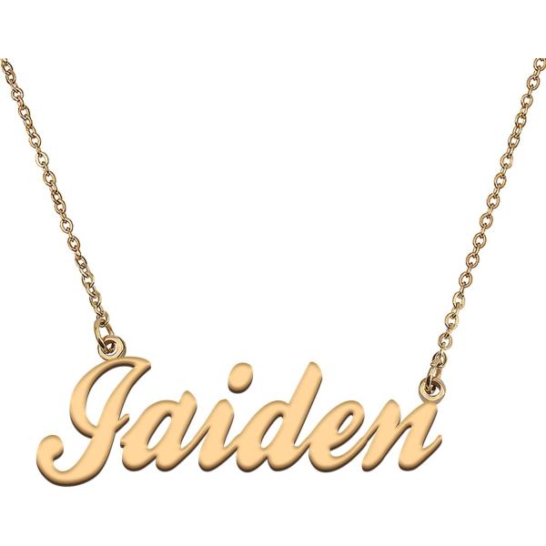 商品名HUAN XUN 名前プレートゴールドネームネックレス カスタマイズ可 女の子用 ゴールドHUAN XUN Personalized Customized Nameplate Gold Name Necklace for Girls ...
