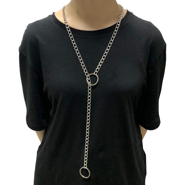 商品名MILAKOO パンクチェーンチョーカー Oリングペンダントネックレス ロング多層チャンキーチョーカーMILAKOO Punk Chain Choker O-Ring Pendant Necklace Long Multilayer ...