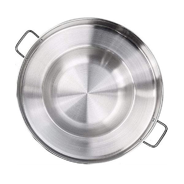 商品名: 大型 22インチ ラウンド ステンレススチール 中華鍋 グリドル マルチクッカー 1個 Large 22 Inch Round Stainless Steel Wok Griddle Multi Cooker 1 Pieceブラン...