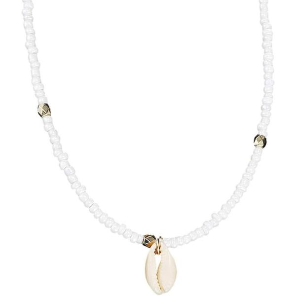 商品名Happyyami Beach Choker Necklaces for Men Shell Pendant Clavicle Puka Shell Necklace Chain Pendants Bohemian Puka Shel...