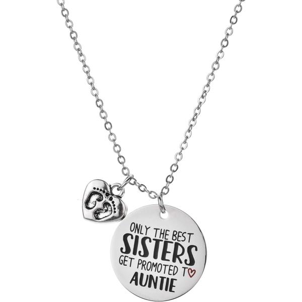 商品名ベビー お披露目 ギフト 親友 姉妹 Only The Best Sisters Get Promoted To Auntie キーチェーン レディース ジュエリー カラー: マルチカラーBaby Reveal Gifts for B...