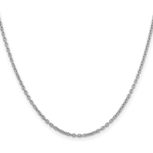 商品名Jewelry Stores Network 14k White Gold 2mm Round Open Link Cable Chain Necklace 2 mm x 24 inchesブランド：Jewelry Stores Ne...