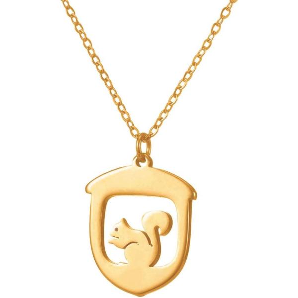 商品名ステンレススチール かわいいリス 松ぼっくり ペンダント アニマルチャーム ネックレス ギフトジュエリーNOUMANDA Stainless Steel Cute Squirrel Pinecone Pendant Animal Ch...