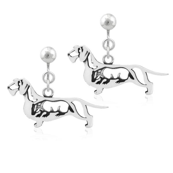 商品名:  Sterling Silver Dachshund Earrings, Wirehaired w/Badger in Bodyブランド: Dazzling Paws Jewelry高さ: 17.78cm横幅: 2.54cm奥行:...