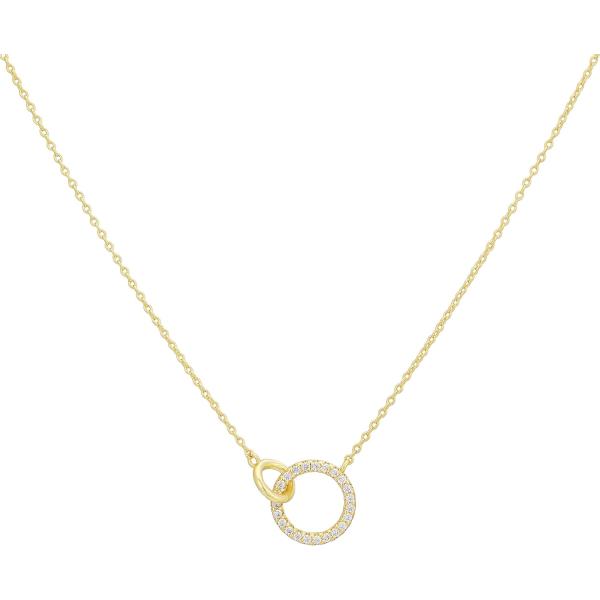 商品名18Kゴールドメッキサークルネックレス 上品なネックレス カルマネックレス インターロッキングペンダントネックレス レイヤードネックレス ミニマリスト シンプルネックレス ゴールドレイヤードネックレス レディース エタニティサークルネ...