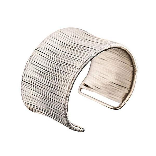 商品名:  MileHouse Earrings for Women Men, Handmade Wire Opening Bangle Punk Golden Silver Alloy Upper Arm Bracelet - Silve...