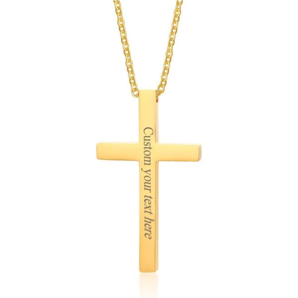 商品名VNOX パーソナライズ 名前 日付 聖書の言葉 3D クロスペンダント ネックレス 宗教 洗礼 信仰 ギフトVNOX Personalized Customized Name Date Bible Verse 3D Cross Pe...