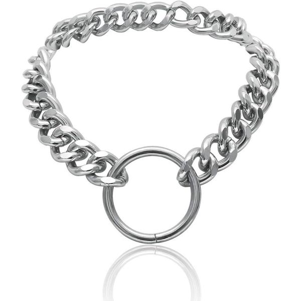 商品名LEWE チョーカーチェーンネックレス メンズ Oリング カラーチョーカーLEWECEEO Women Men Choker Chain Necklace O-Ring Collar Chokerブランド：LEWECEEO商品サイズ：...